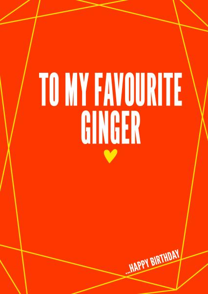 Favourite ginger Birthday Card 8141 | thortful