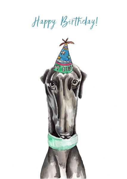 greyhound happy Birthday Card 9227 | thortful