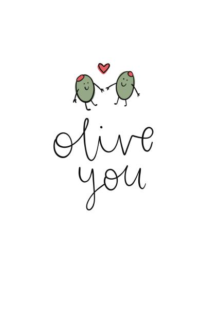olive you Valentines Day Card 30065 | thortful