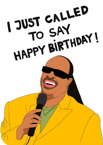 stevie wonder singer Birthday Card 3332 | thortful
