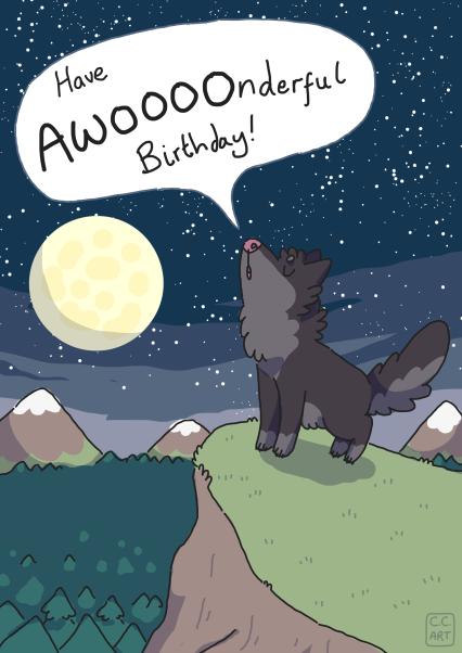 wolf awoo Card 29418 | thortful