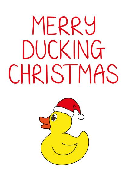 Merry Ducking Christmas card | thortful