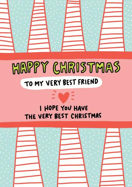Happy Christmas Best Friend Christmas Card | thortful