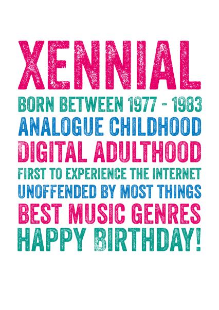 Xennial Birthday card | thortful