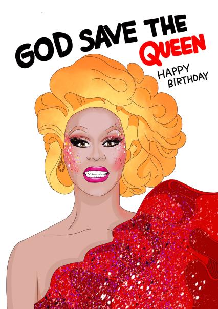 rupaul drag Birthday Card 3341 | thortful