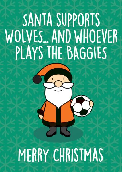 Wolverhampton Football Fan Christmas Card | thortful