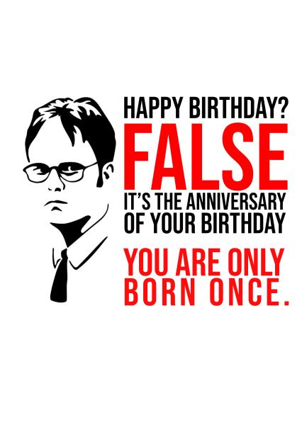 Dwight The Office Birthday Card 16037 | thortful