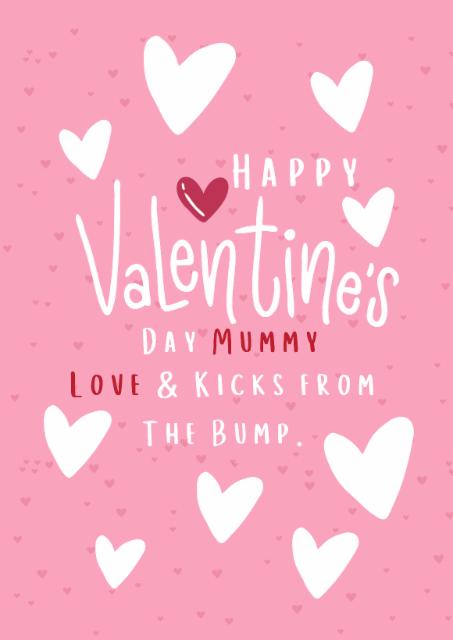 Happy Valentine's Day Mummy from the Bump love heart card. | thortful