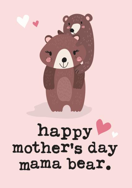 bear Female Mothers Day Card 6008 | thortful
