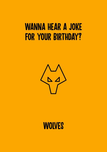 wolves football Birthday Card 11674 | thortful