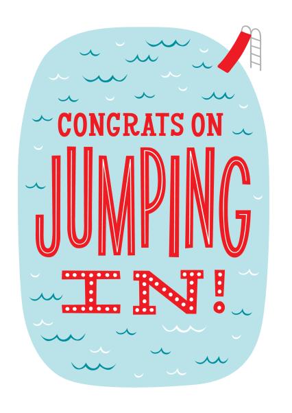 Cute Congratulations Card - Swimming Pool - Congrats on Jumping In ...