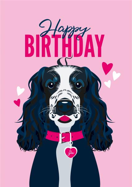 Cocker Spaniel Birthday Card from the Dog | thortful