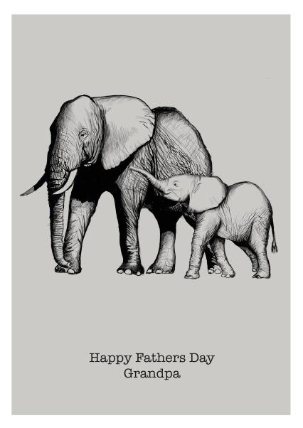 Elephant Grandpa Father's Day card | thortful