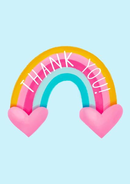 thank you rainbow Thank You Card 9977 | thortful
