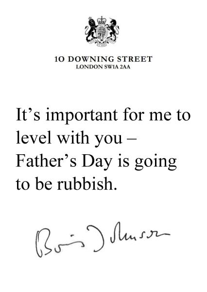 Message from Boris Johnson Father's Day card | thortful
