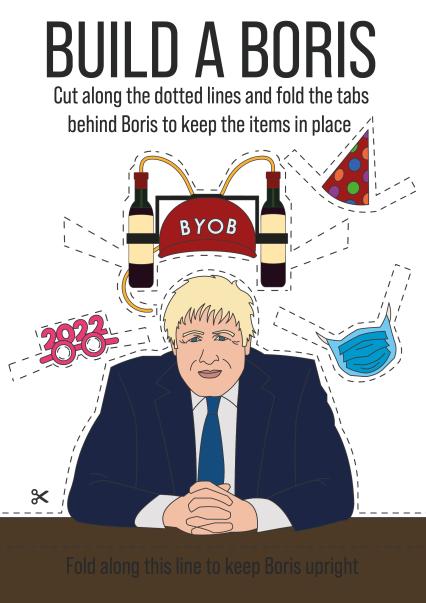 Build a Boris Funny Cutout Birthday Card | thortful