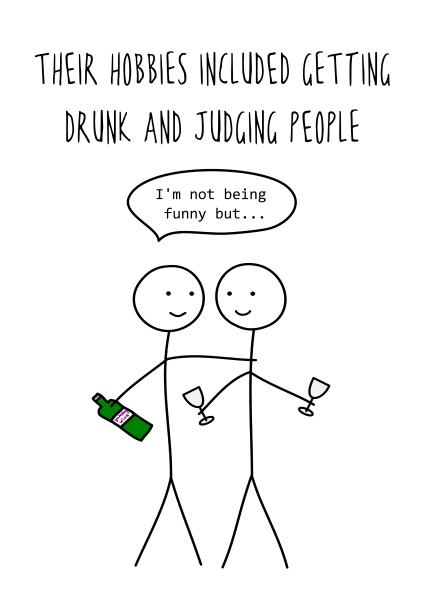 drunk judging people Birthday Card 17879 | thortful