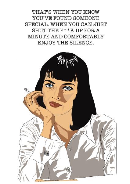 pulp fiction iconic Love & Friendship Card 12278 | thortful