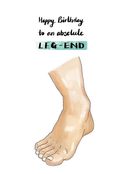 legend foot Birthday Card 17346 | thortful