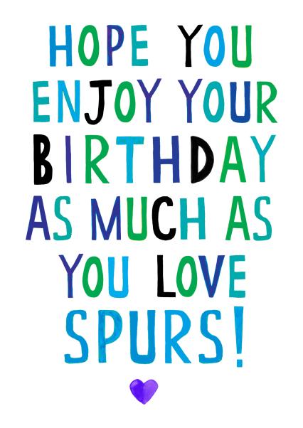 spurs football Birthday Card 17690 | thortful