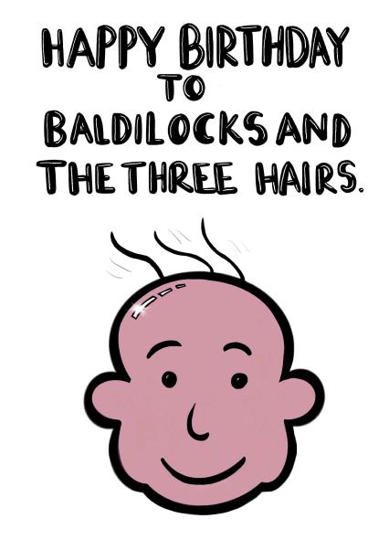 bald hair Birthday Card 10240 | thortful