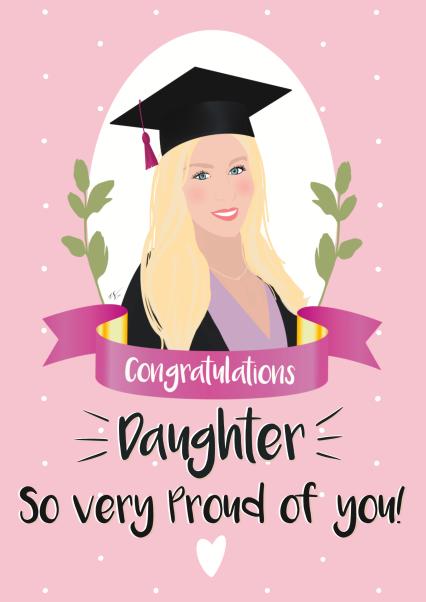 Cute Graduation Card - For Your Daughter - Congratulations Daughter ...