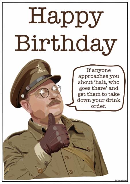 Funny Birthday Card - Dad's Army - Drink Order | thortful
