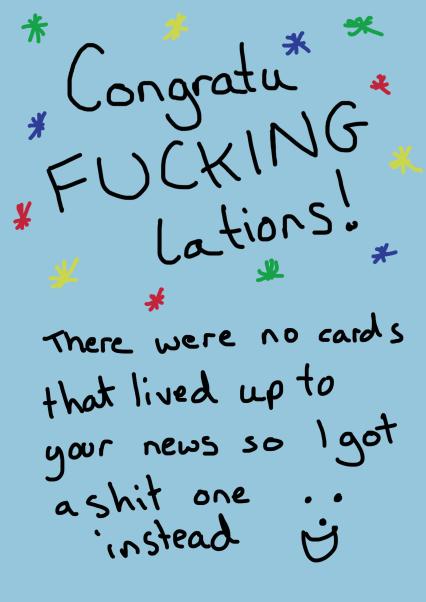 congratulations fucking Congratulations Card 18916 | thortful