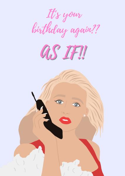 cher clueless Birthday Card 17008 | thortful