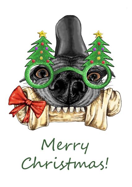 Funny Dog Christmas Card | thortful