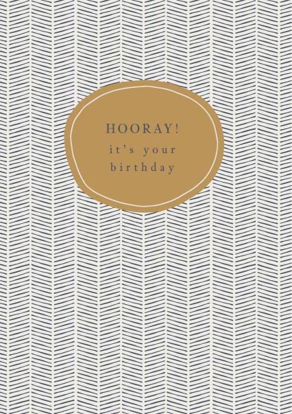 Classic Birthday Card - Herringbone - Hooray! It's Your Birthday | thortful