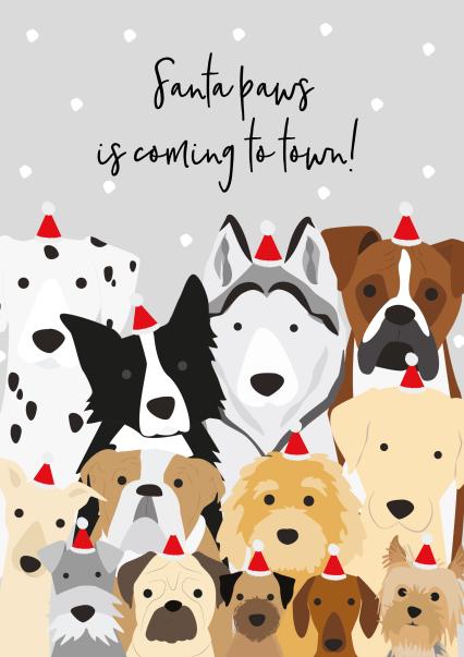 Santa Paws Is Coming To Town - Santa Claus Is Coming To Town - Puppies ...