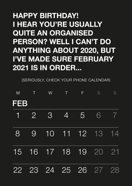 organised 2020 Birthday Card 39135 | thortful