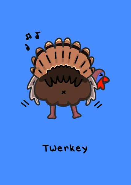 A Twerking Turkey Christmas Card | thortful