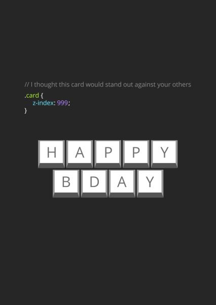 code developer Birthday Card 14387 | thortful
