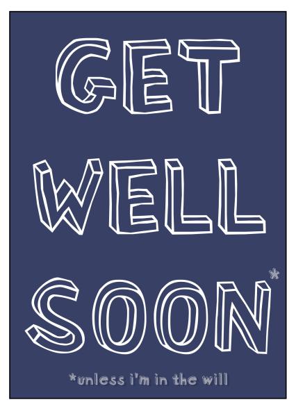 funny cheeky Get Well Card 20607 | thortful