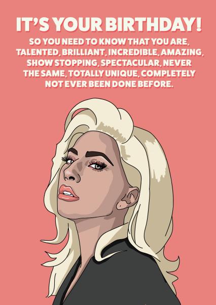 Lady Gaga Chromatica Birthday Card 16322 | thortful
