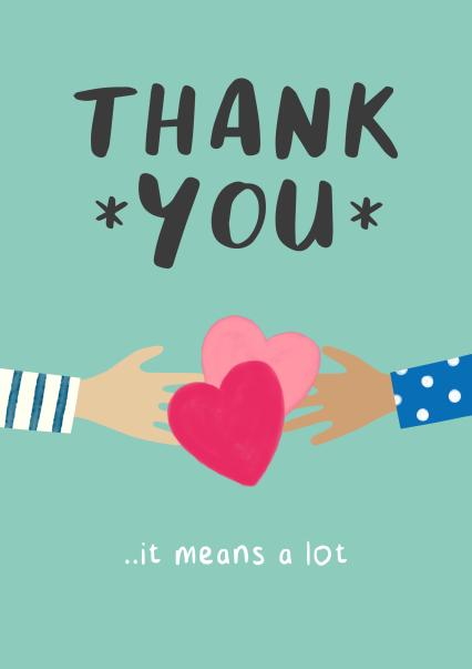 It Means A Lot Thank You Card | thortful