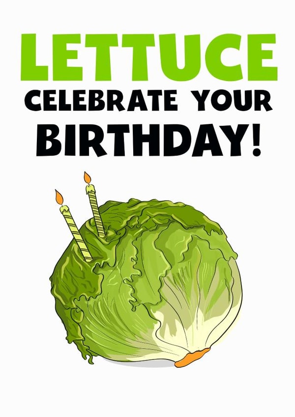 lettuce salad Birthday Card 3366 | thortful