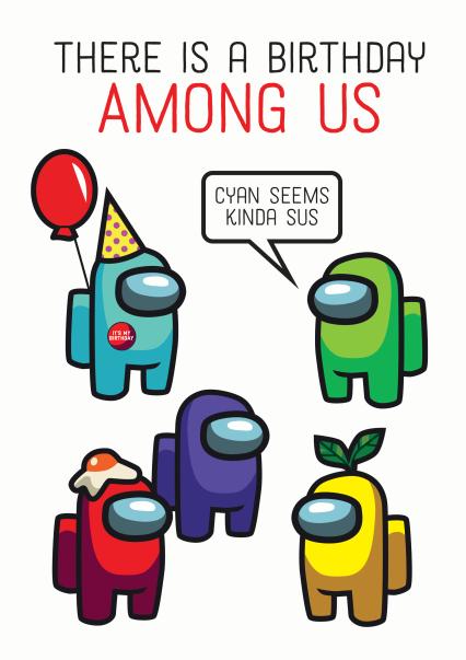 among us imposter Birthday Card 9391 | thortful