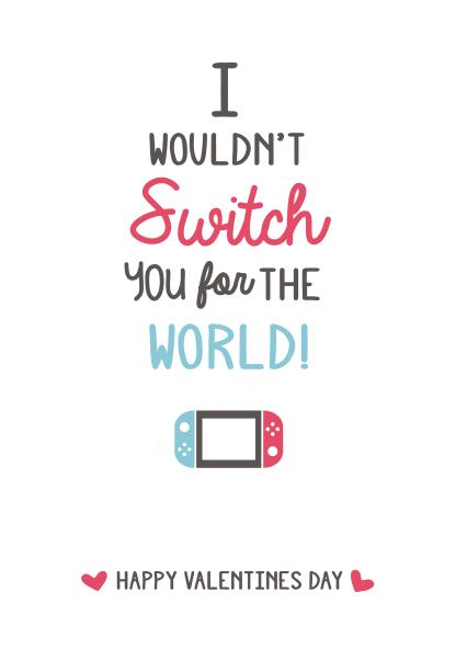nintendo switch Valentines Day Card 9707 | thortful