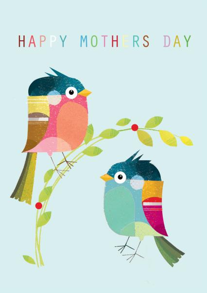 mothers day card - bird - happy mothers day - pretty and traditional ...