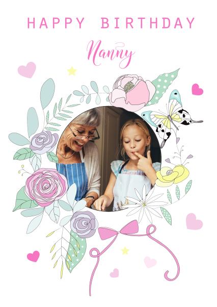 nan nanny Birthday Personalised Photo Card 12185 | thortful