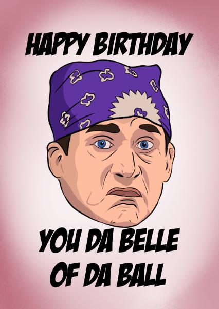 prison mike the office Birthday Card 19418 | thortful