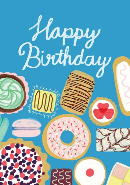 illustration Food Birthday Card 21354 | thortful