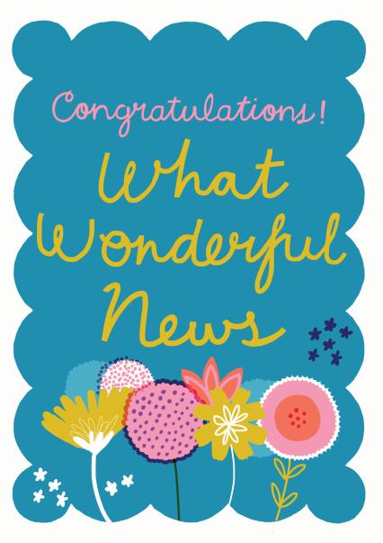 wonderful news Congratulations Card 21359 | thortful