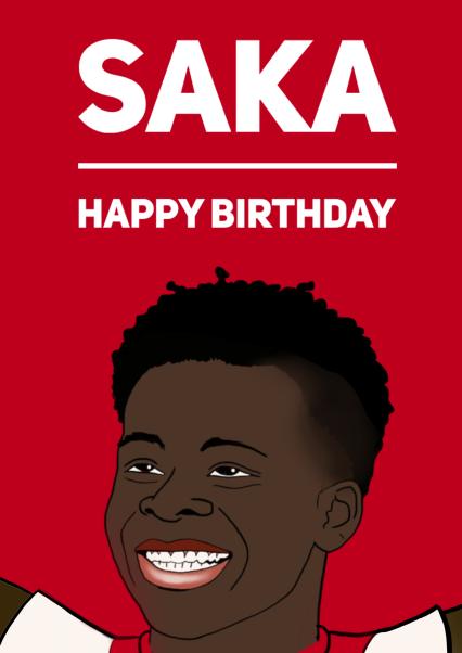 Bukayo Saka Birthday Card | thortful
