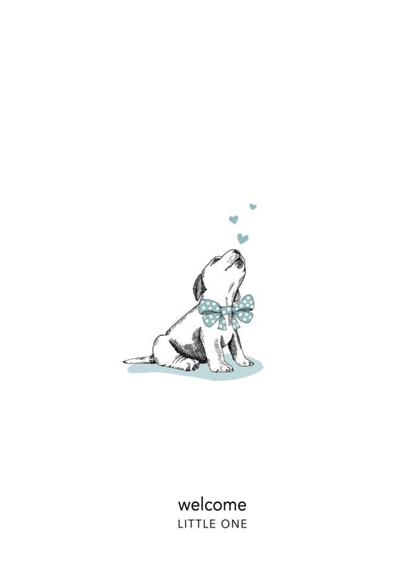 dog baby New Baby Card 8344 | thortful