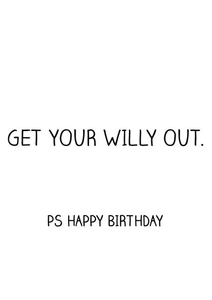 rude willy Birthday Card 4982 | thortful