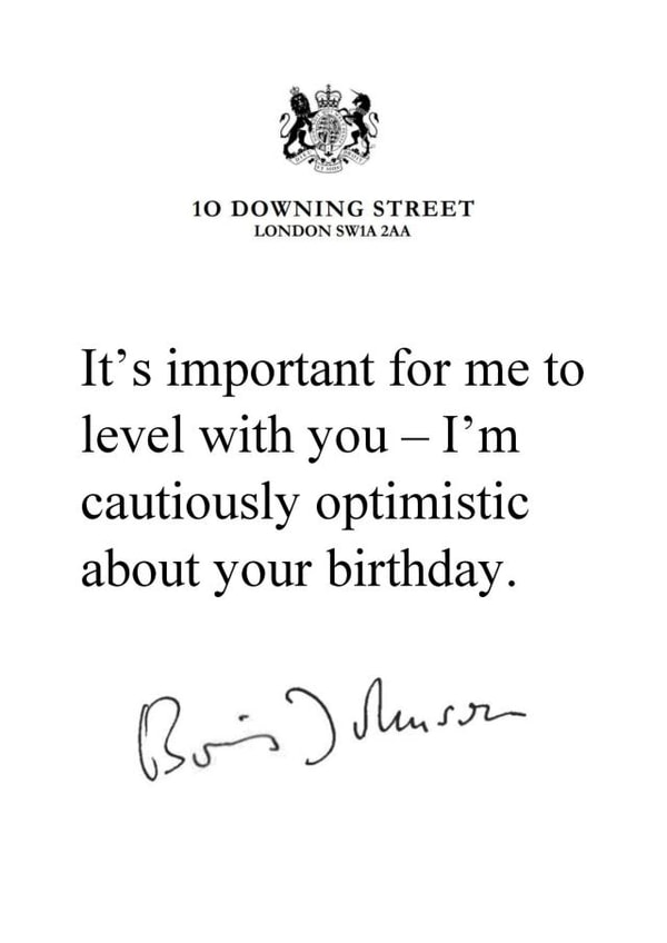 Boris Johnson Downing Street Birthday Card 29102 | thortful